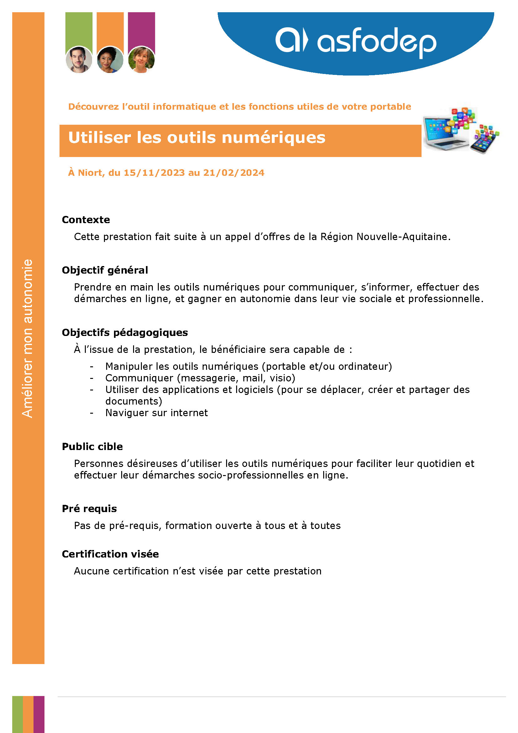 Utiliser les outils numériques – Asfodep