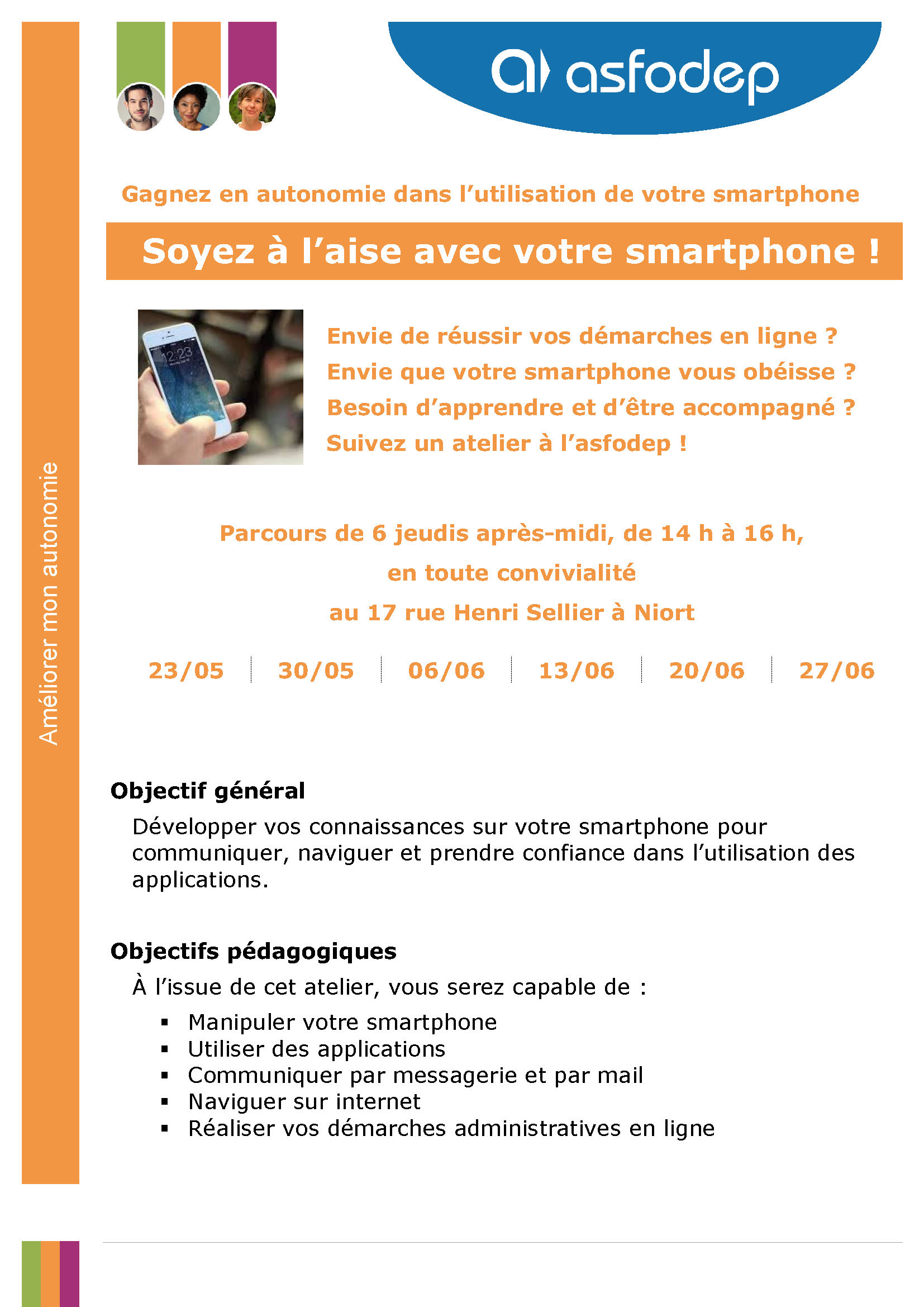 Soyez à l’aise avec votre smartphone ! – Asfodep